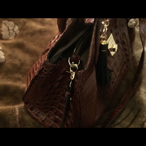 Brahmin | Bags | Brahmin Elisa Large Embossed Leather Handbag Pecan ...